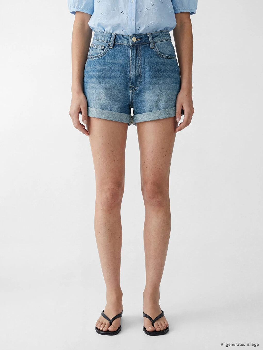 LCW Jeans Ženski Teksas Šorts Sa Visokim Strukom