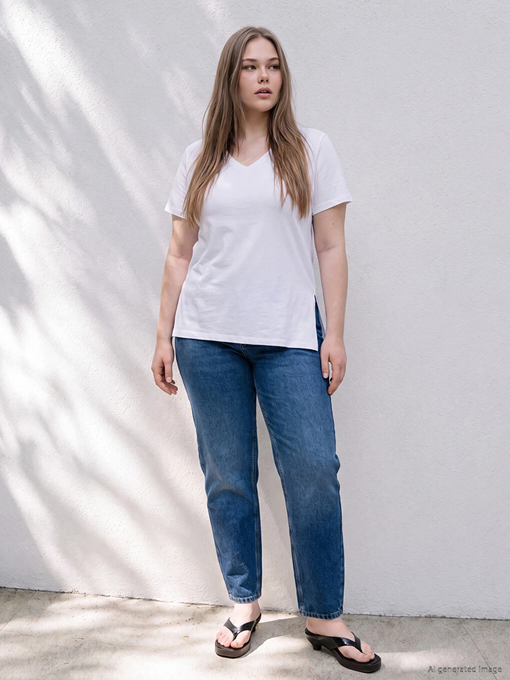 LCWAIKIKI Curve Plus Size 100% Pamuk Ženska Majica