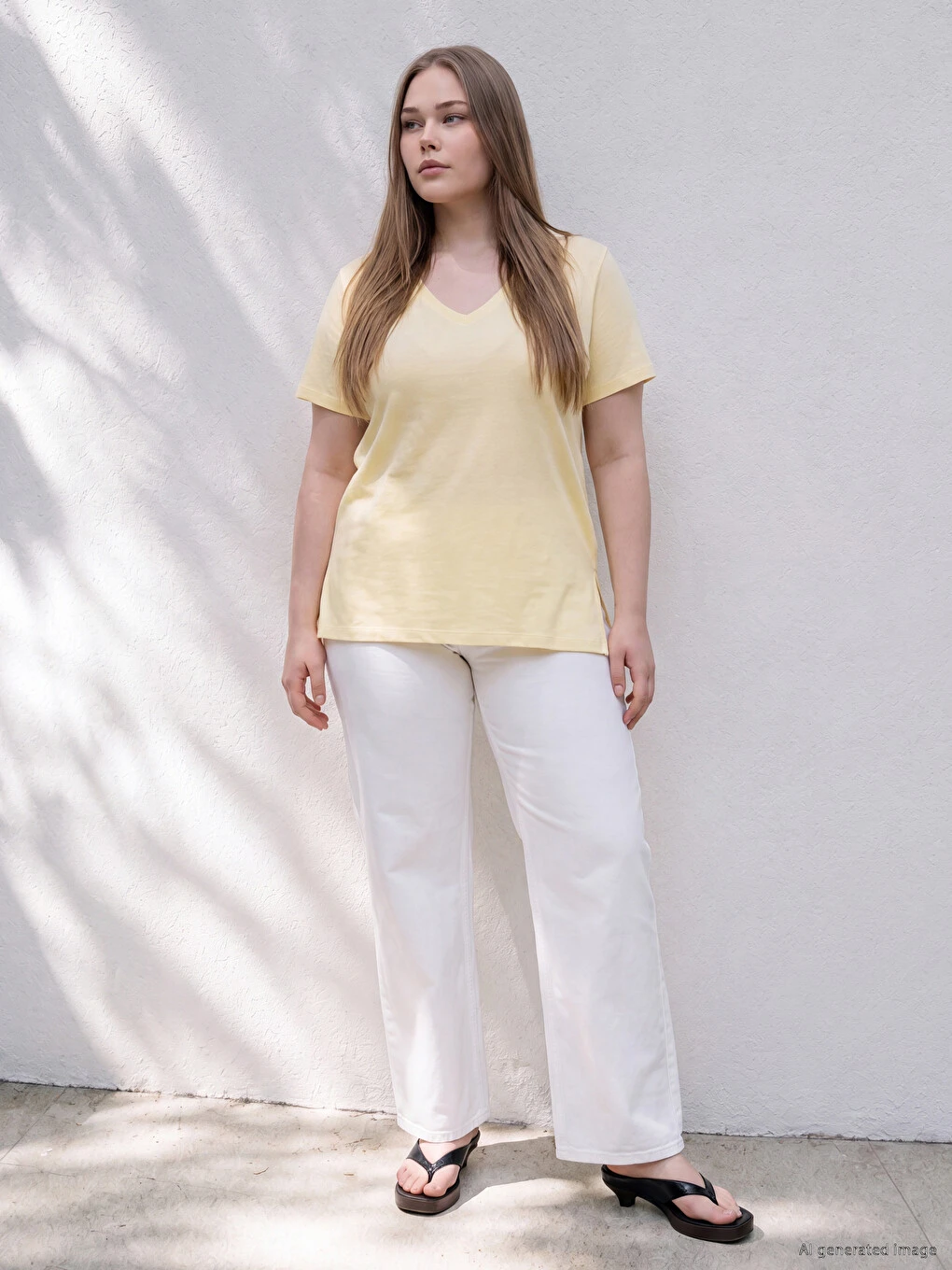 LCWAIKIKI Curve Plus Size 100% Pamuk Ženska Majica