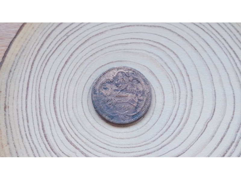 AUSTRIA 2 HELLER 1899 GODINA