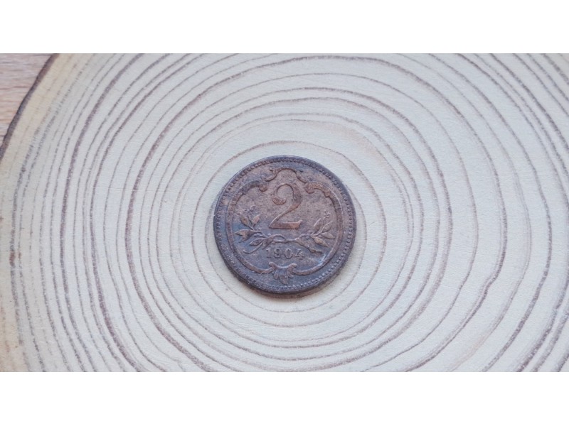 AUSTRIA 2 HELLER 1904 GODINA