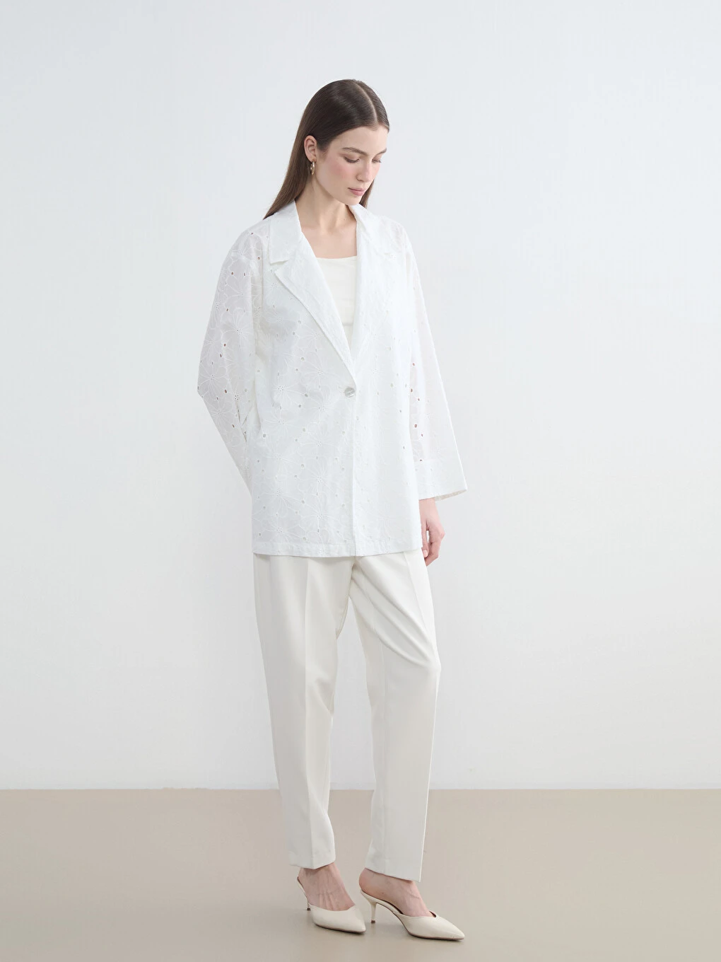 LCW Modest Vezeni Oversize Ženski Blejzer Sako