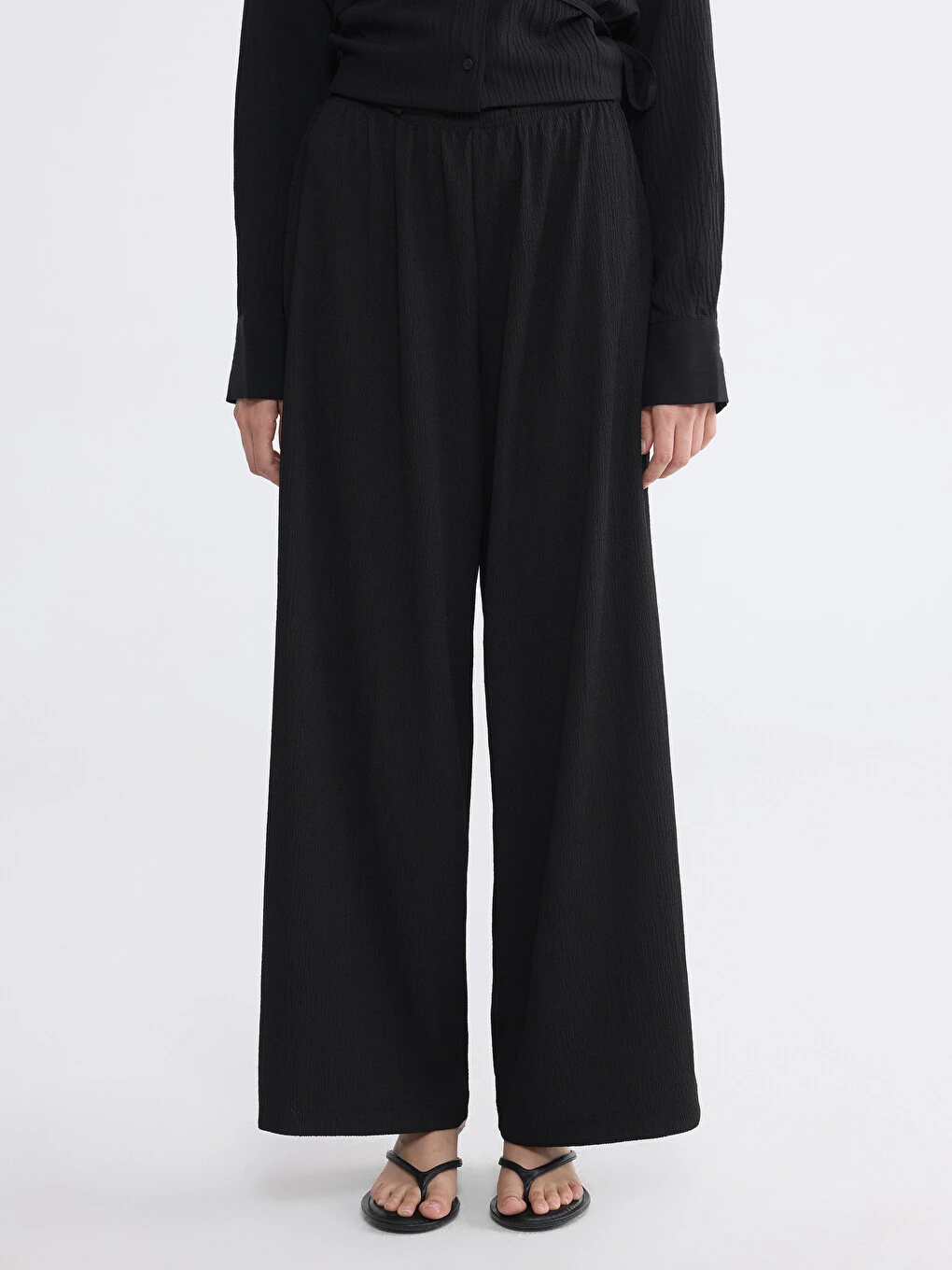 LC WAIKIKI Ženske Teksturisane Pantalone Sa Elastičnim Strukom