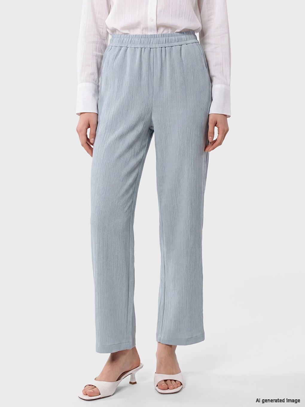 LCW Modest Elastični Struk Ženske Pantalone Od Palačinka Materijala