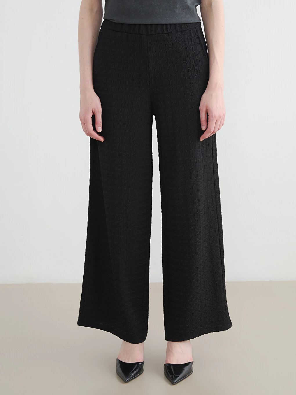 LCW Modest Ženske Pantalone Sa Elastičnim Strukom I Teksturom