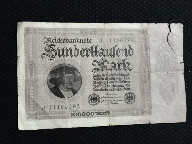 100000 maraka 1923 nemačka