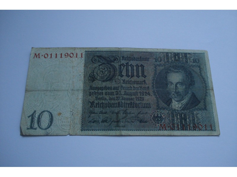 NEMAČKA -10 MARAKA - 1924