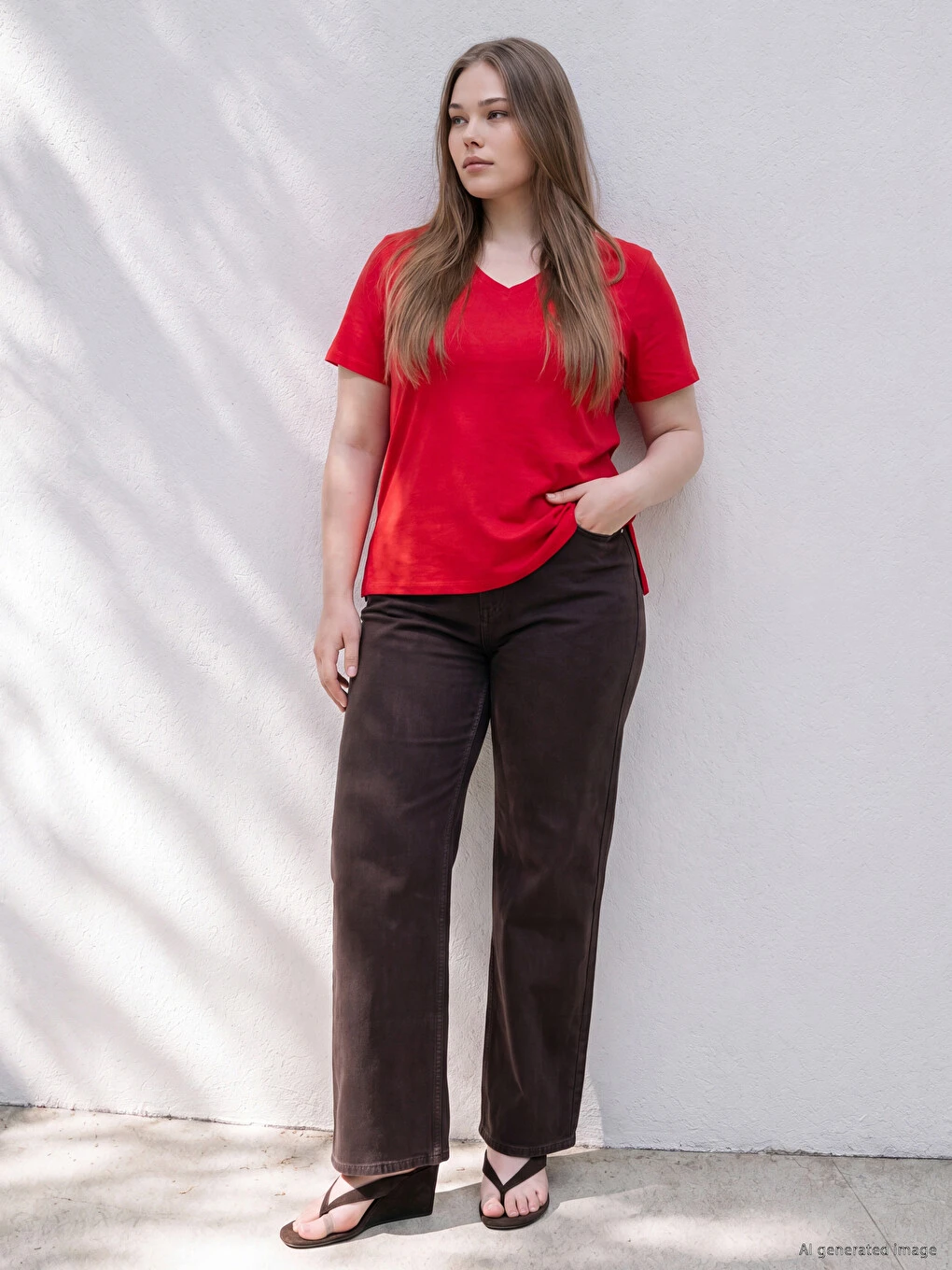 LCWAIKIKI Curve Plus Size 100% Pamuk Ženska Majica