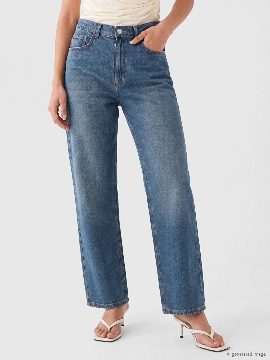 LCW Jeans Ženske Farmerke Sa Visokim Strukom Ravnog Kroja