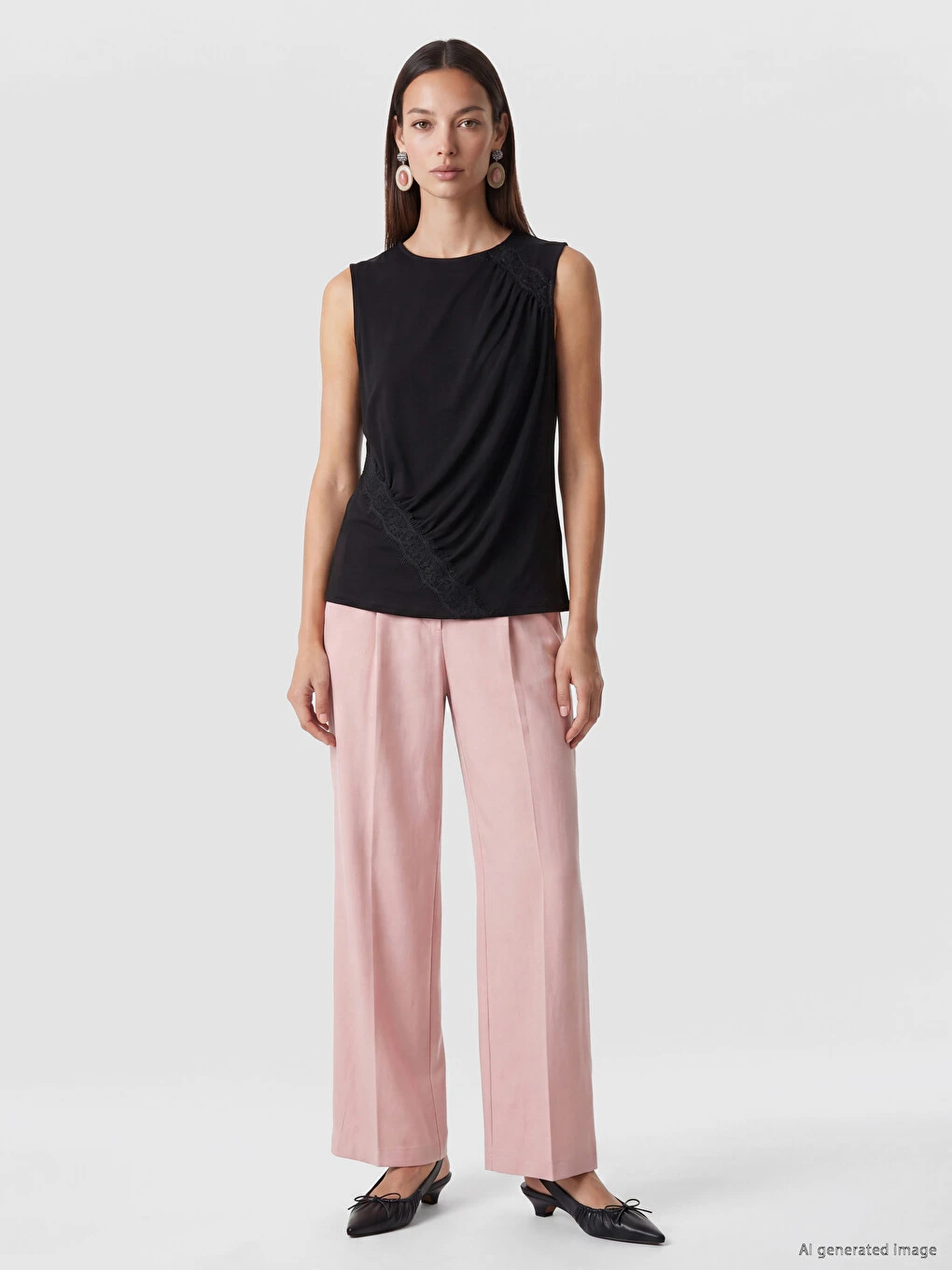 LCW EVERYDAY Nabrana Bluza Sa Čipkastim Detaljima