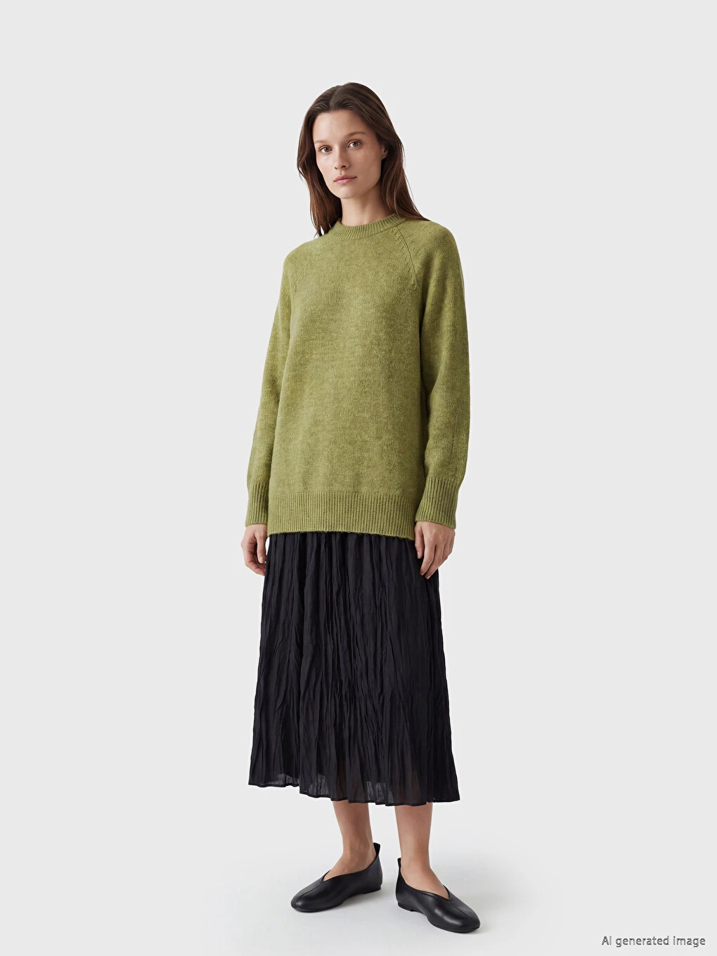 LCW Modest Ženska Pletena Tunika Sa Okruglim Izrezom, Oversize Kroja