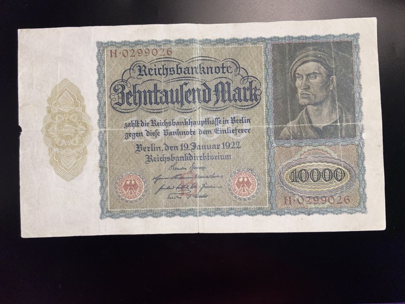 NEMAČKA 10 000 MARAKA.1922.