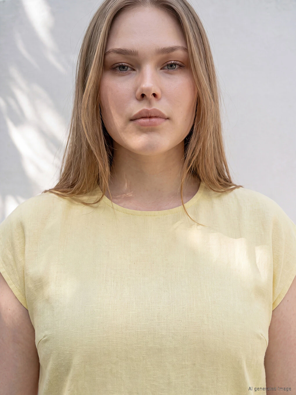 LCWAIKIKI Curve Plus Size A-line Haljina Od Mešavine Lana