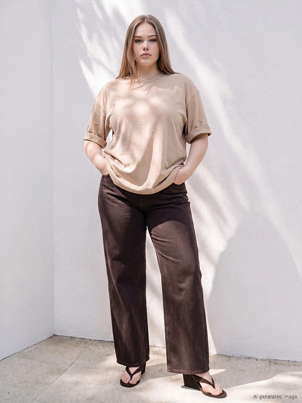 LCWAIKIKI Curve Plus Size 100% Pamuk Ženska Majica