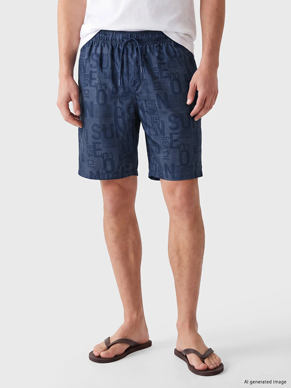 LCW SWIMWEAR Muški Šorts Za Kupanje Ispod Kolena Sa Uzorkom