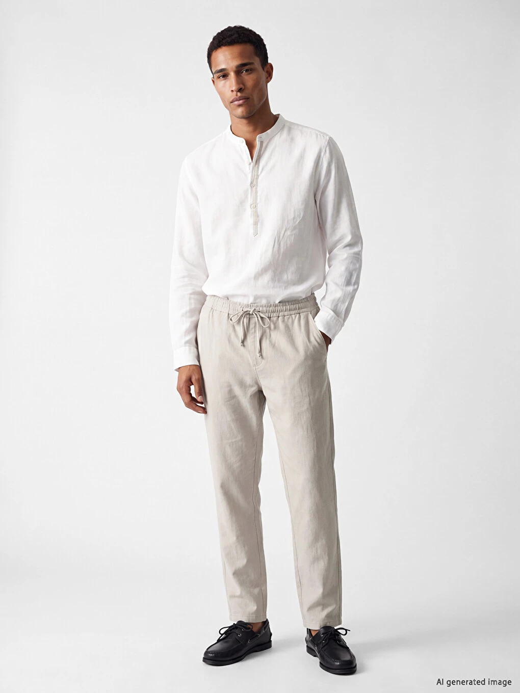 LCW Vision Regular Fit Muške Pantalone Od Materijala Sa Izgledom Lana