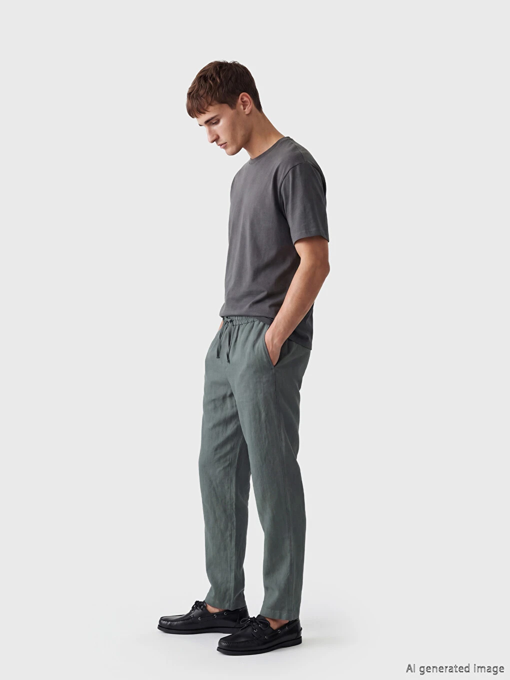 LCW Vision Regular Fit Muške Lanene Pantalone