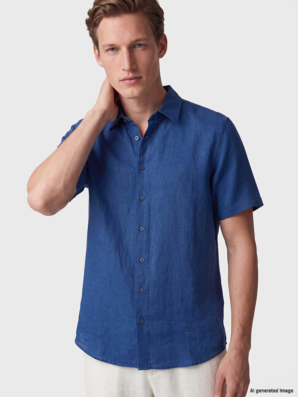SOUTHBLUE Regular Fit %100 Lan Muška Košulja