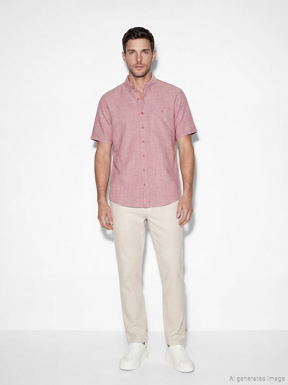 LCWAIKIKI Classic Regular Fit Muška Košulja Od Mešavine Lana