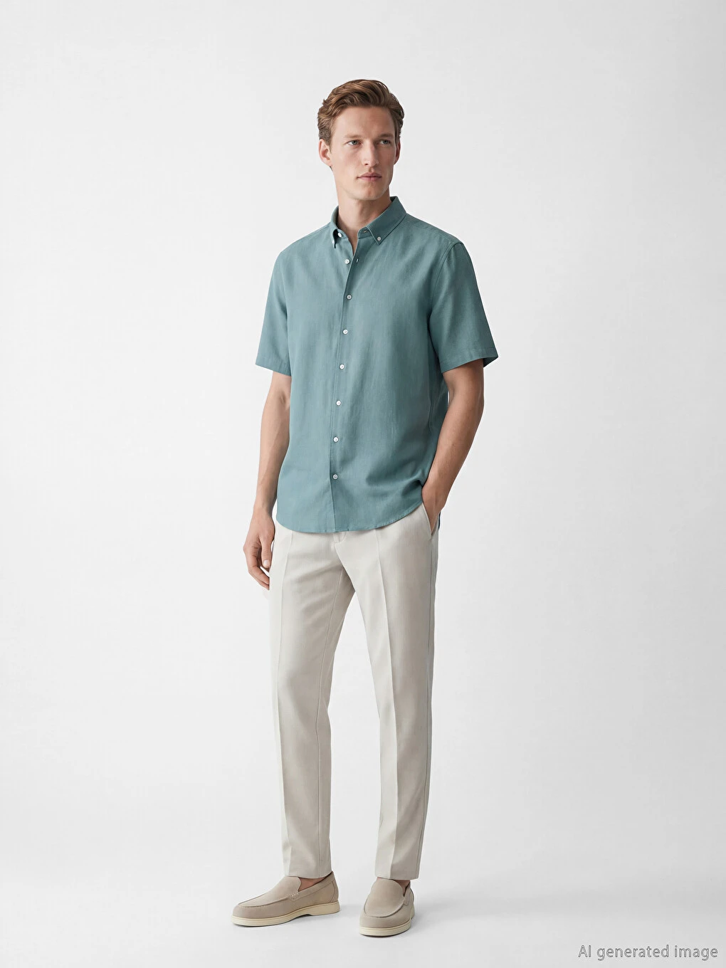 SOUTHBLUE Regular Fit Dobby Muška Košulja