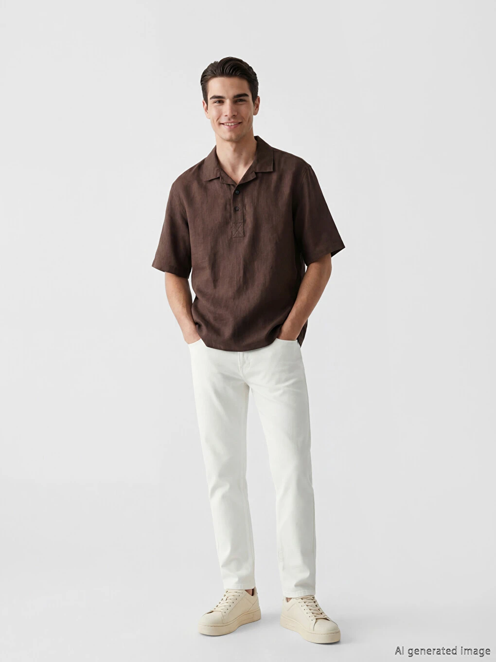 LCW Vision Regular Fit 100% Lan Muška Košulja