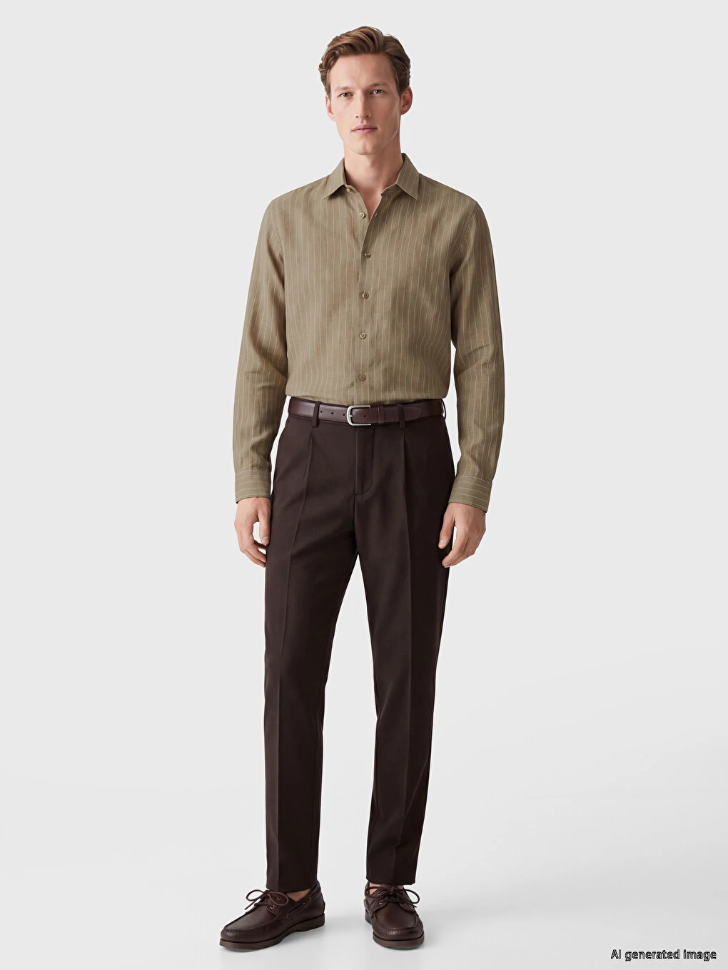 SOUTHBLUE Regular Fit %100 Lan Muška Košulja