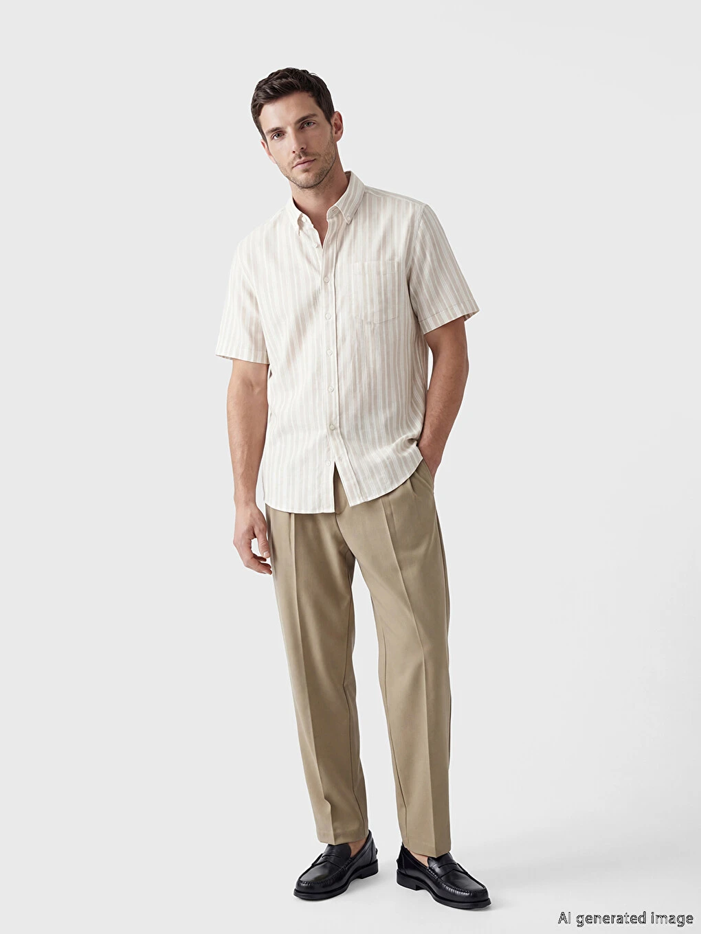 LCWAIKIKI Classic Regular Fit Prugasta Muška Košulja