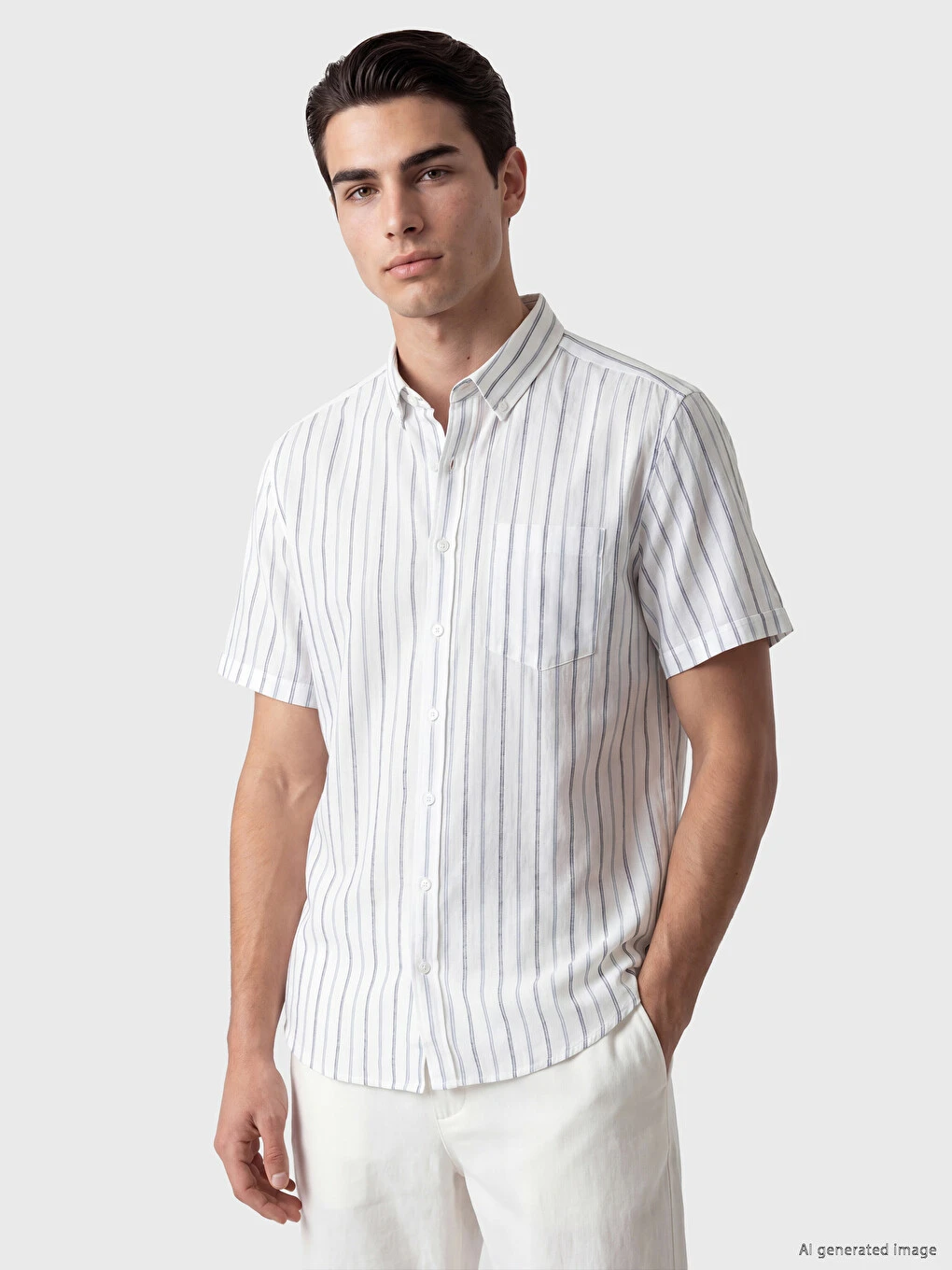 LCWAIKIKI Classic Regular Fit Prugasta Muška Košulja