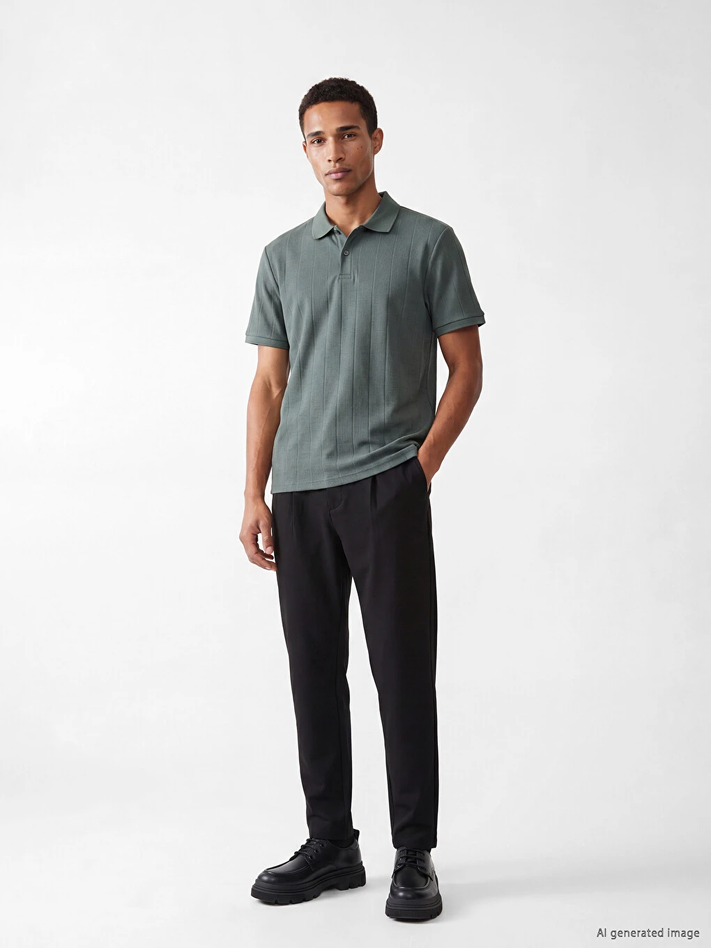 LCW Vision Polo Kragna Standard Fit Prugasta Muška Majica
