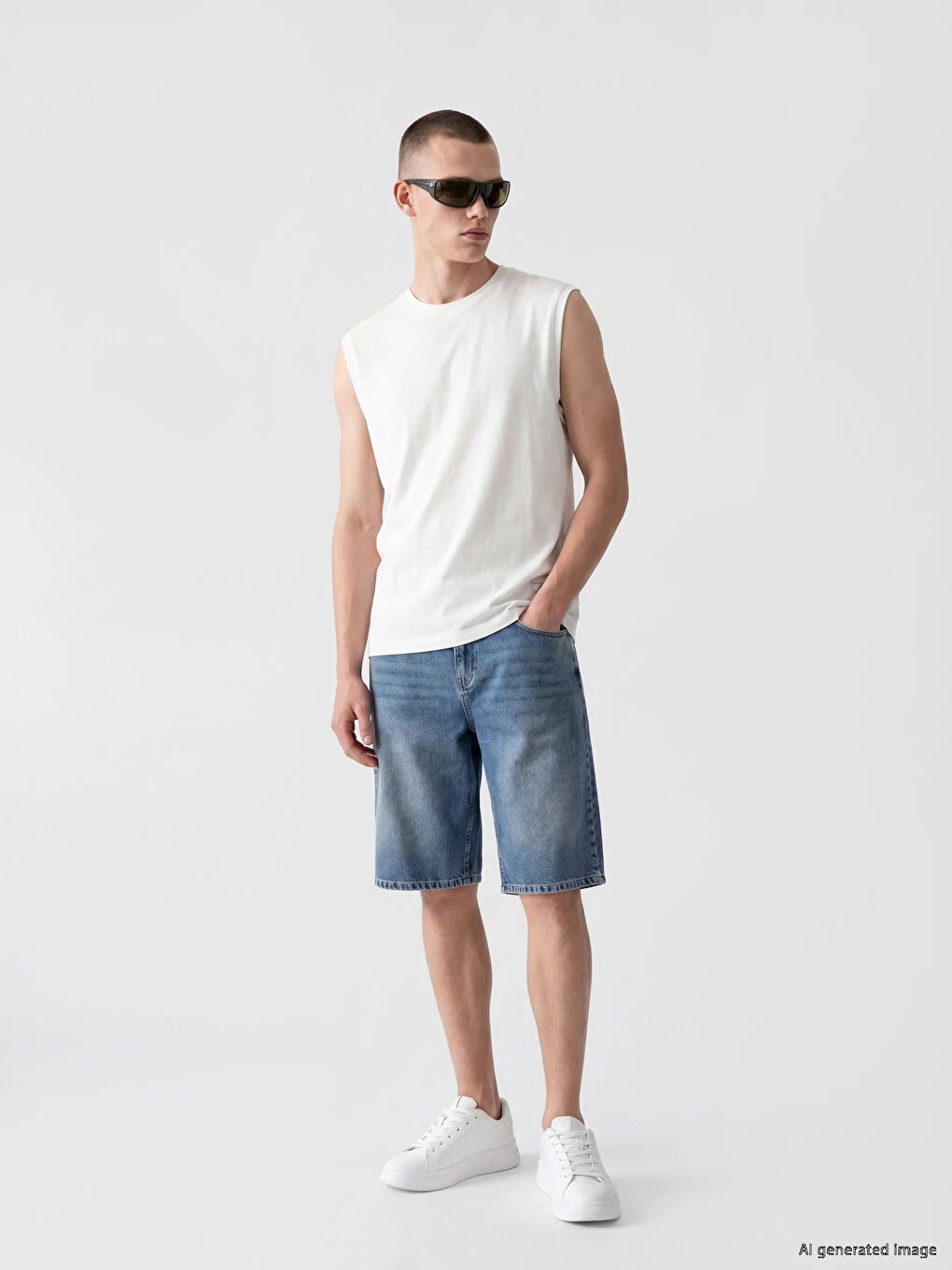 XSIDE Regular Fit Bezrukavna Muška Majica Sa Okruglim Izrezom