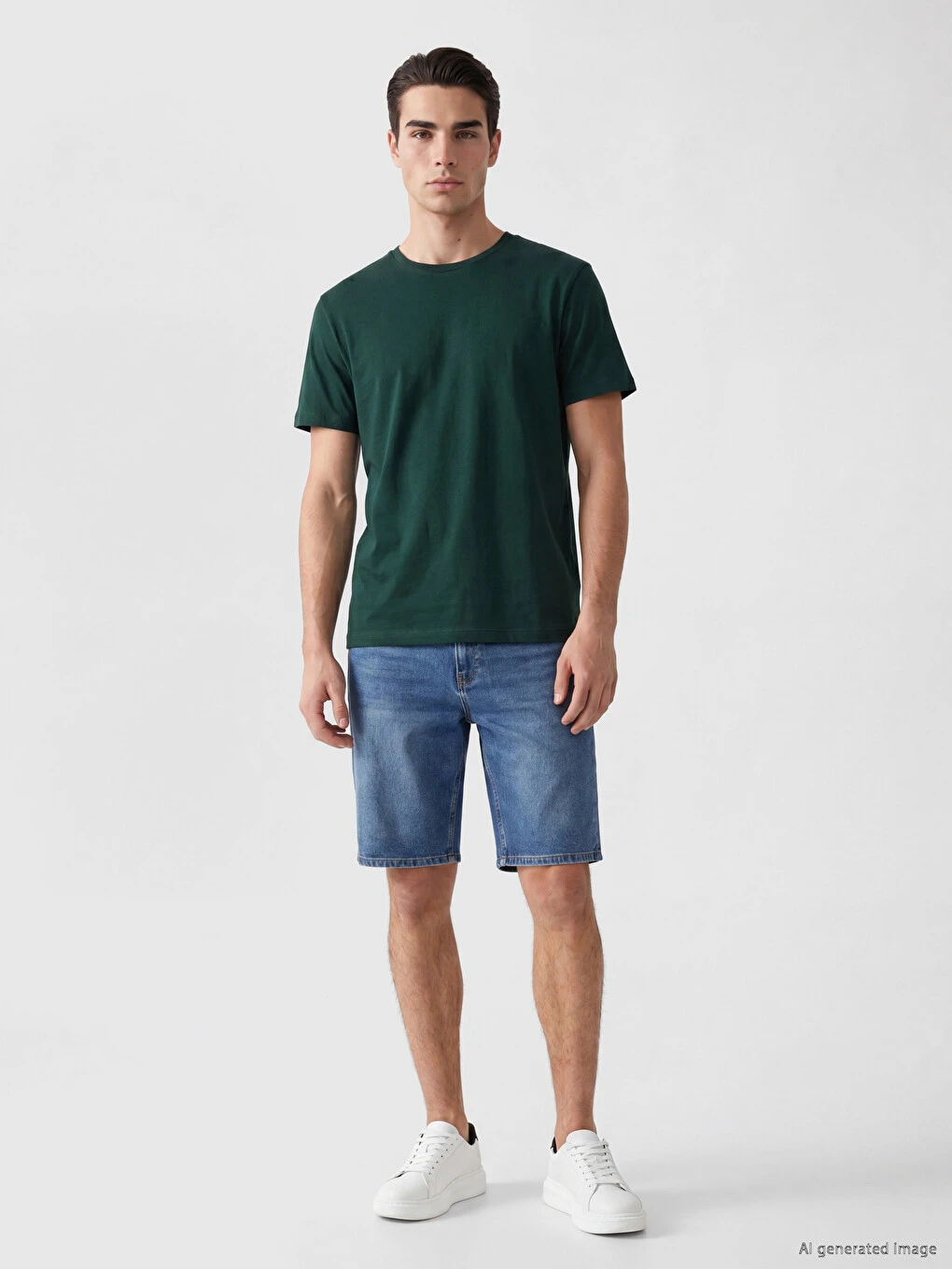 LCWAIKIKI Classic Muška Slim Fit Majica Od Džersi Materijala Sa Okruglim Izrezom