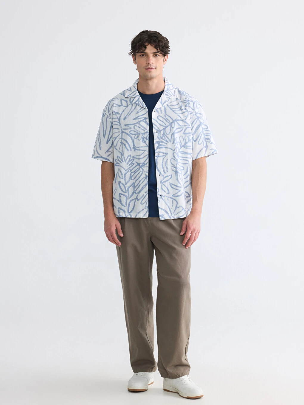 XSIDE Regular Fit Muška Košulja Od Poplin Materijala Sa Uzorkom