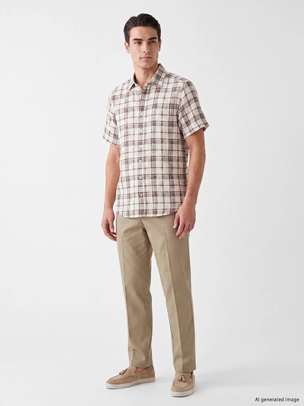 LCWAIKIKI Classic Regular Fit Karirana Dobi Muška Košulja
