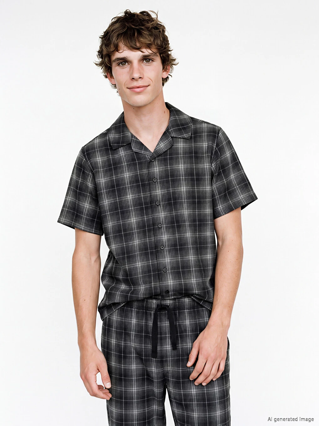 LC WAIKIKI Regular Fit Karirani Muški Pidžama Komplet
