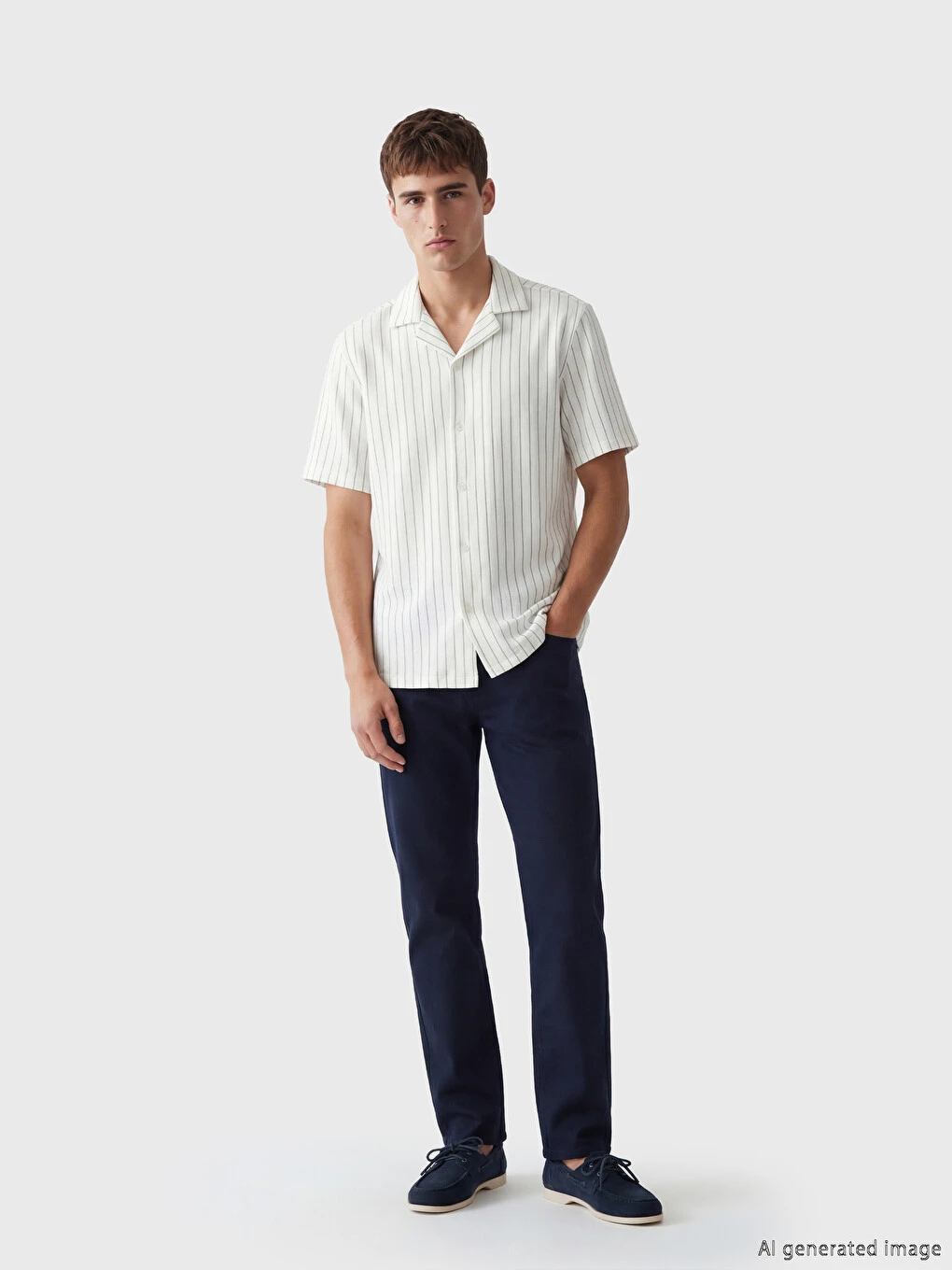 LCW Vision Regular Fit Prugasta Muška Košulja