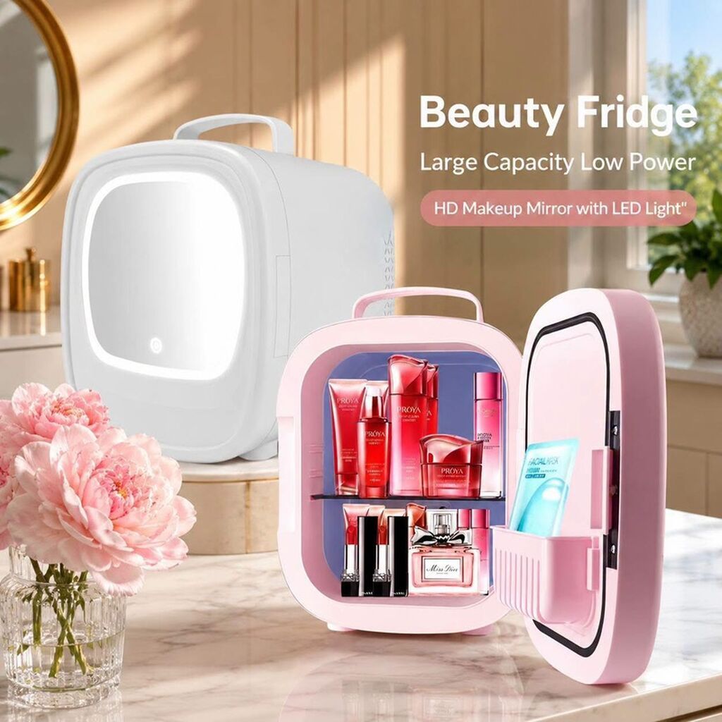 Kozmetički frižider za lepotu sa LED svetlom | 6L mini beauty fridge