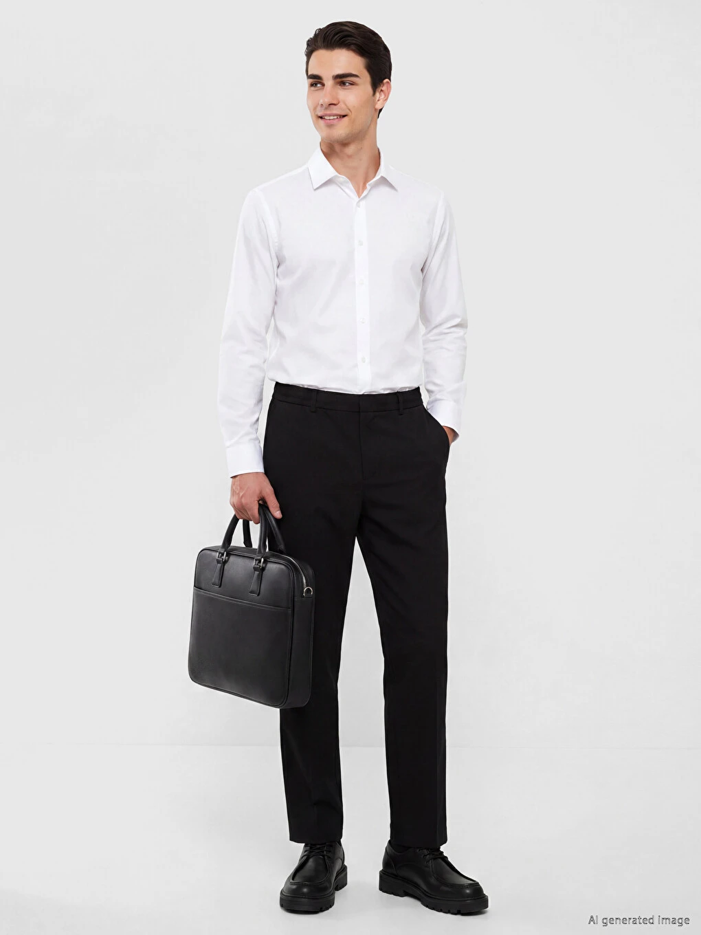 LCW BUSINESS Slim Fit Muška Košulja Od Poplina