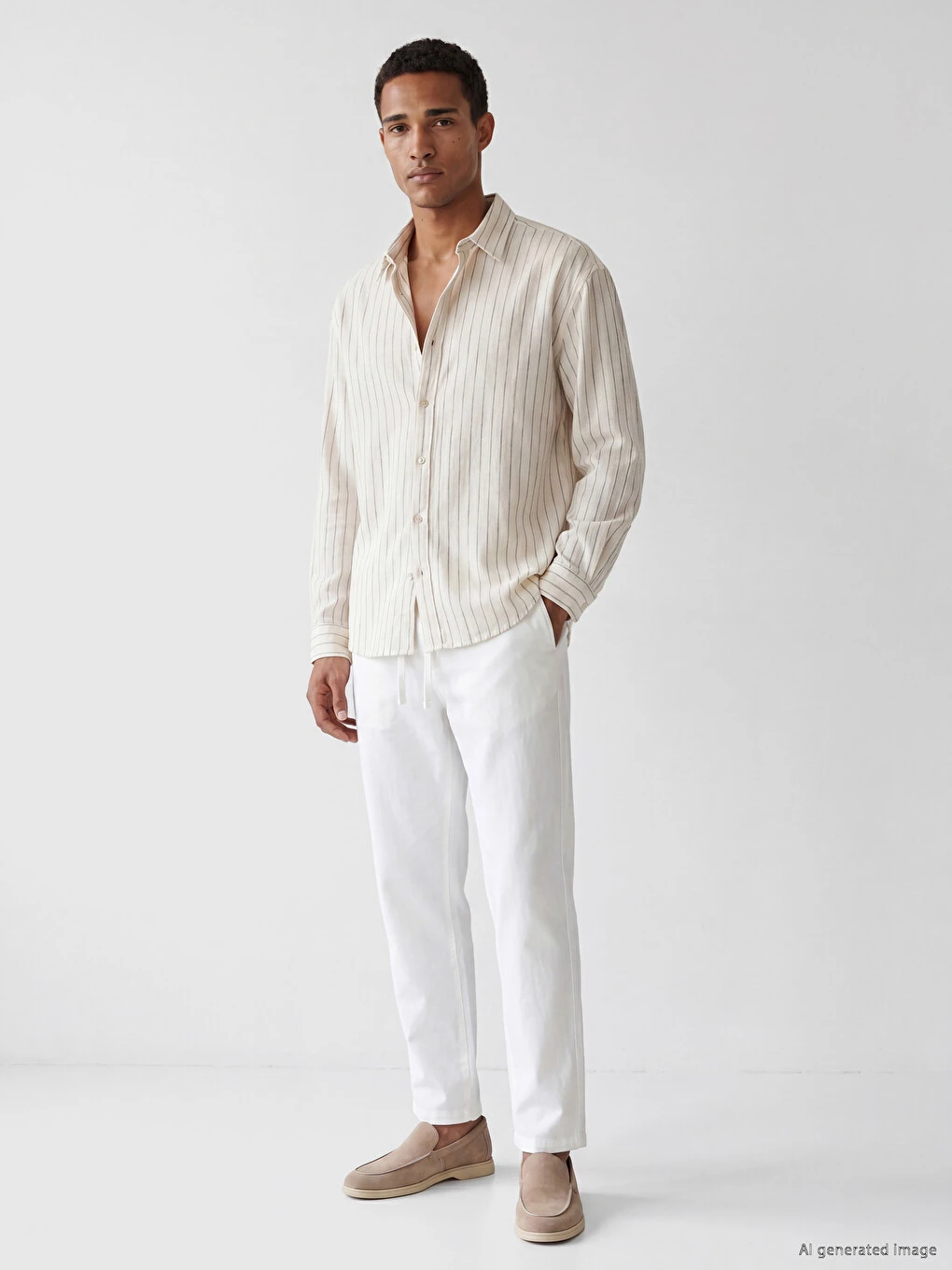 LCW Vision Regular Fit Prugasta Muška Košulja