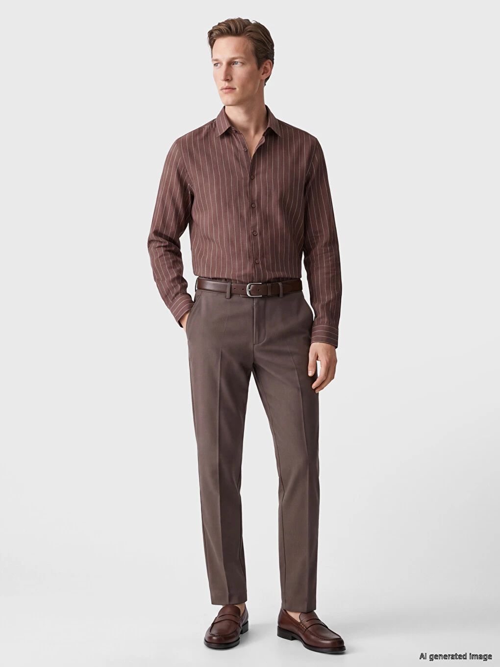 SOUTHBLUE Regular Fit %100 Lan Muška Košulja