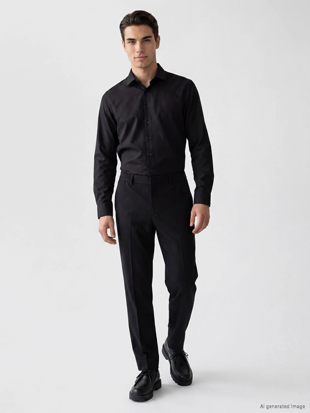 LCW BUSINESS Slim Fit Muška Košulja Od Dobi Tkanine