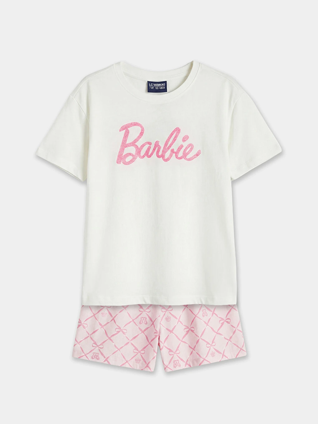 LCW Kids Barbie Štampani Kratki Pidžama Komplet Za Devojčice