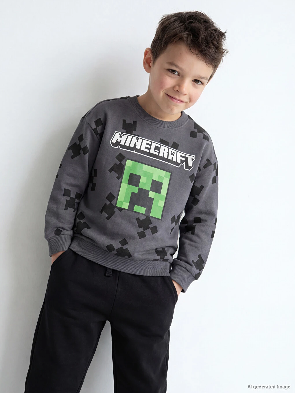 LCW Kids Dečija Dukserica Sa Minecraft Štampom