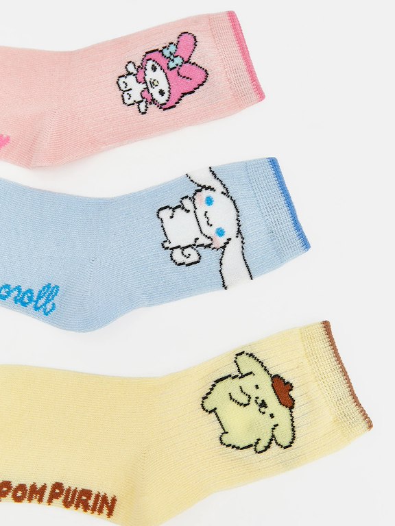 LCW Kids Hello Kitty Licencirane Dečje Čarape Do Gležnja, Pakovanje Od 5 Komada