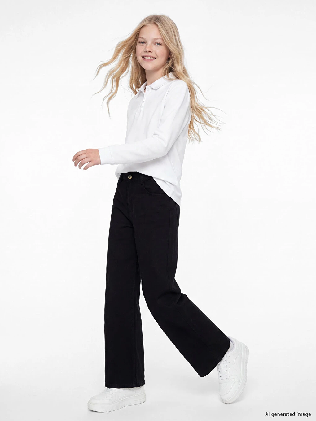 LCW Kids Dečije Keper Pantalone Širokih Nogavica