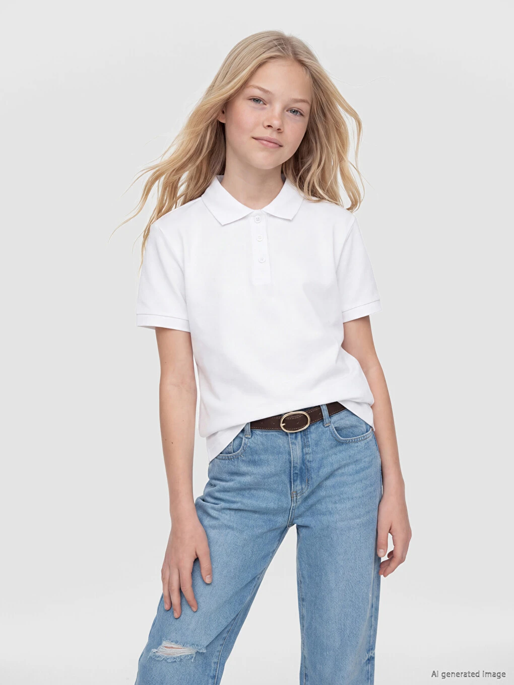 LCW Kids Pike Majica Sa Polo Kragnom Za Devojčice 2 Pakovanja