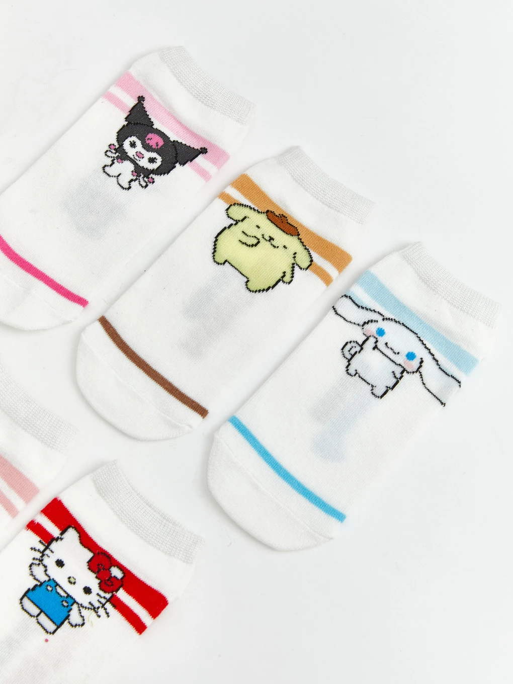 LCW Kids Hello Kitty Licencirane Dečje Sportske Čarape 5 Pakovanje