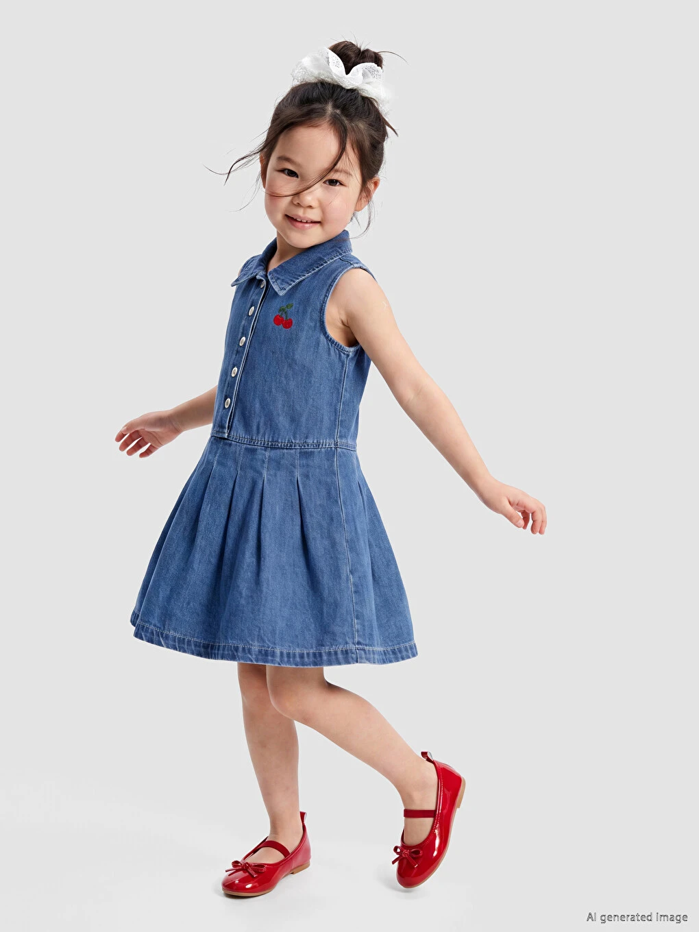 LCW Kids Devojačka Vezena Haljina Sa Kragnom
