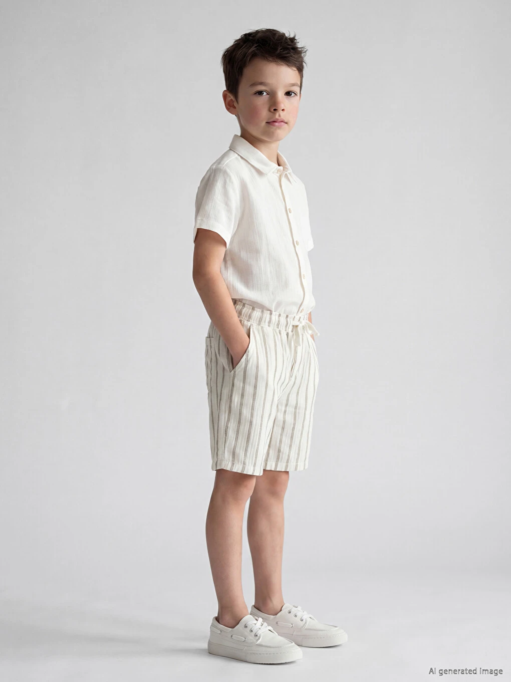 LCW Kids Prugasti Dečački Muslin Šorts