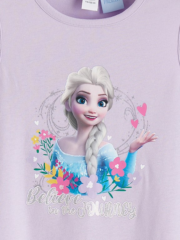 LCW Kids Frozen Štampana Haljina Sa Naborima Za Devojčice