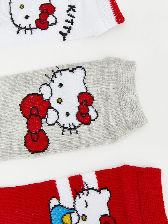 LCW Kids Hello Kitty Dečije Sportske Čarape Sa Uzorkom, Pakovanje Od 5 Komada